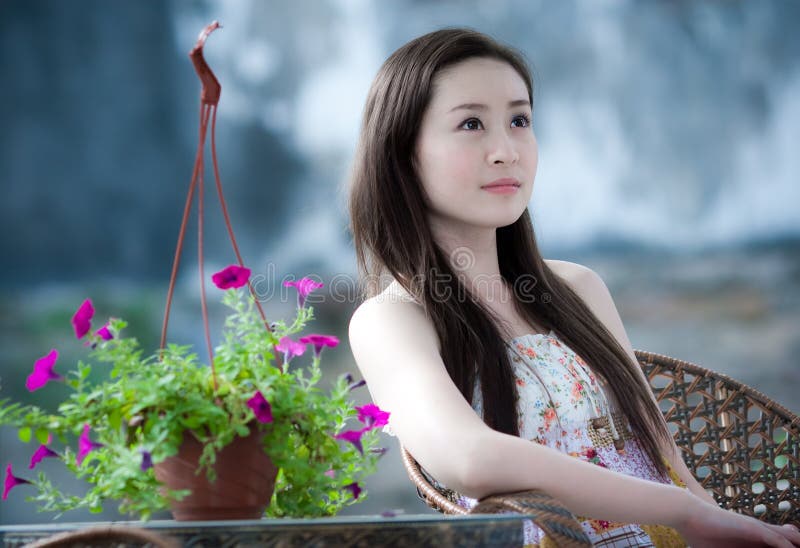 Relaxing afternoon stock image. Image of female, nature - 9292599