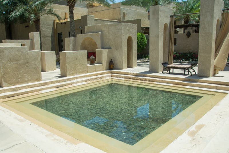 Amazing Swimming Pool Lounge Luxury Arabian Desert Resort Stock Photos ...