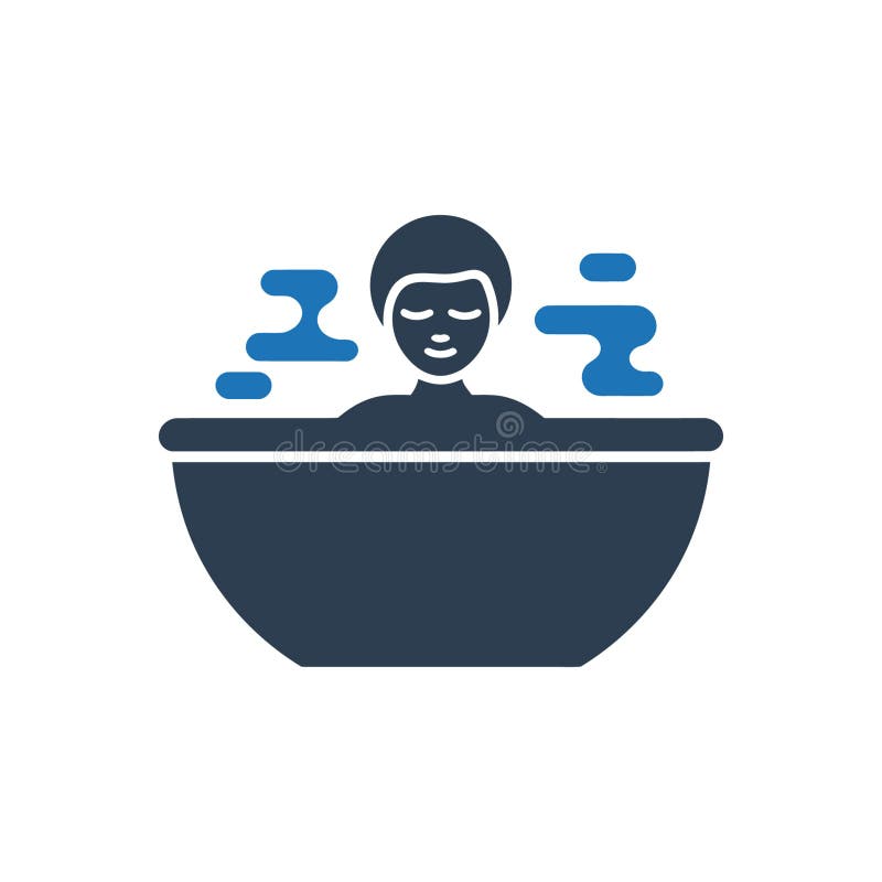 Relaxing Bath Therapy Icon stock vector. Illustration of icon - 384693072