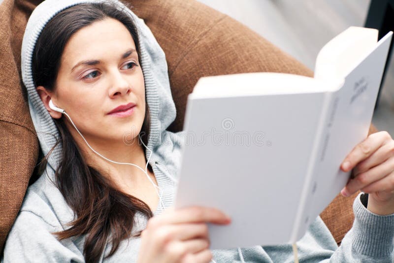 Relaxing with book stock image. Image of lying, books - 8096411
