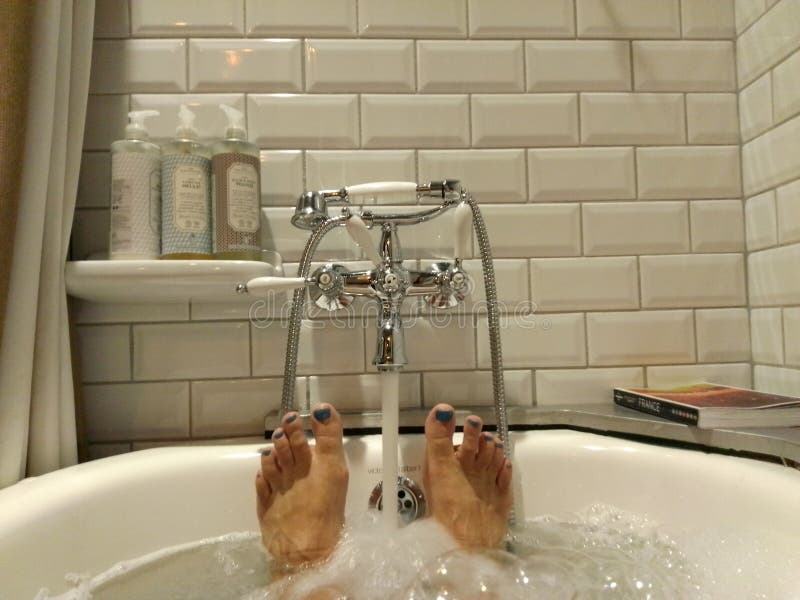 Relaxing Bubble Bath after a Long Day Stock Image - Image of bath ...