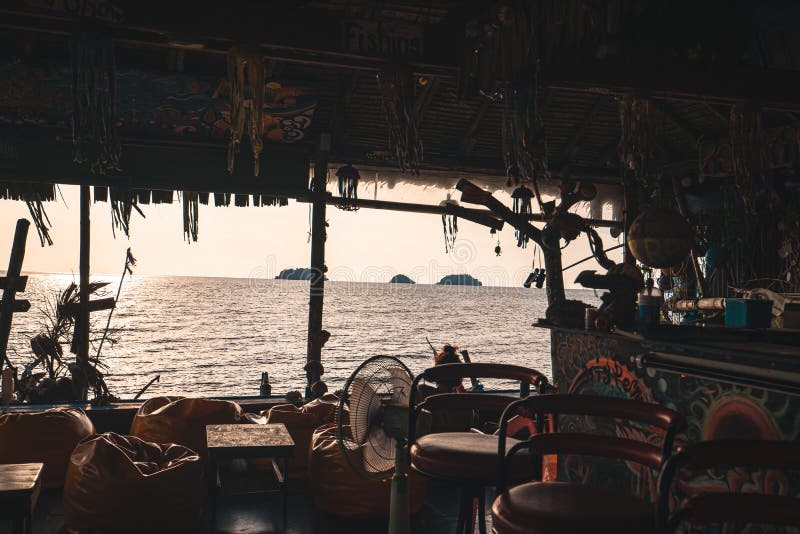Relaxing Cafe on the Beach on the Island Editorial Image - Image of ...