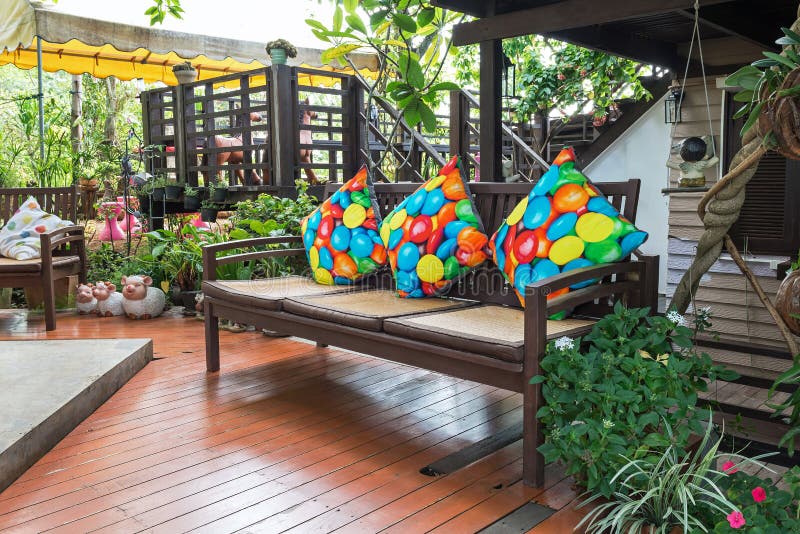 Relaxing Chair in Rest Area Stock Photo - Image of lifestyle, cozy ...