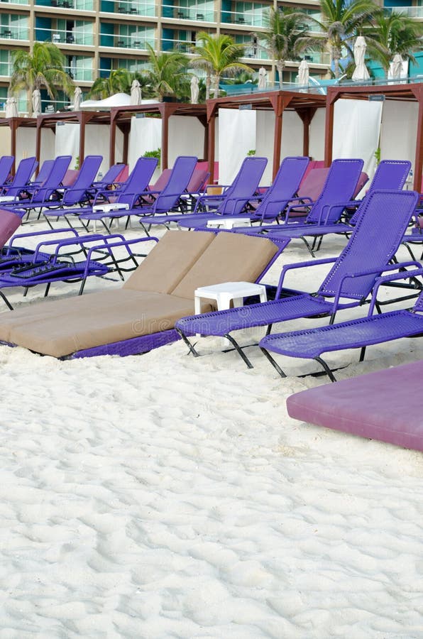 Relaxing Chairs at Beach for Sun Bath Stock Photo - Image of travel ...
