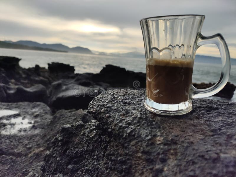 Relaxing Coffee on the Beach Stock Image - Image of beach, coffee ...