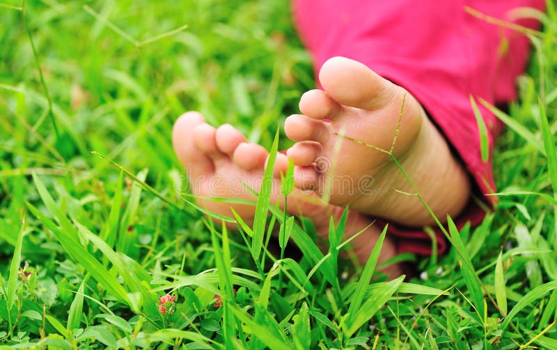 Woman s Bare Feet on Roots stock photo. Image of jewelry - 33905126