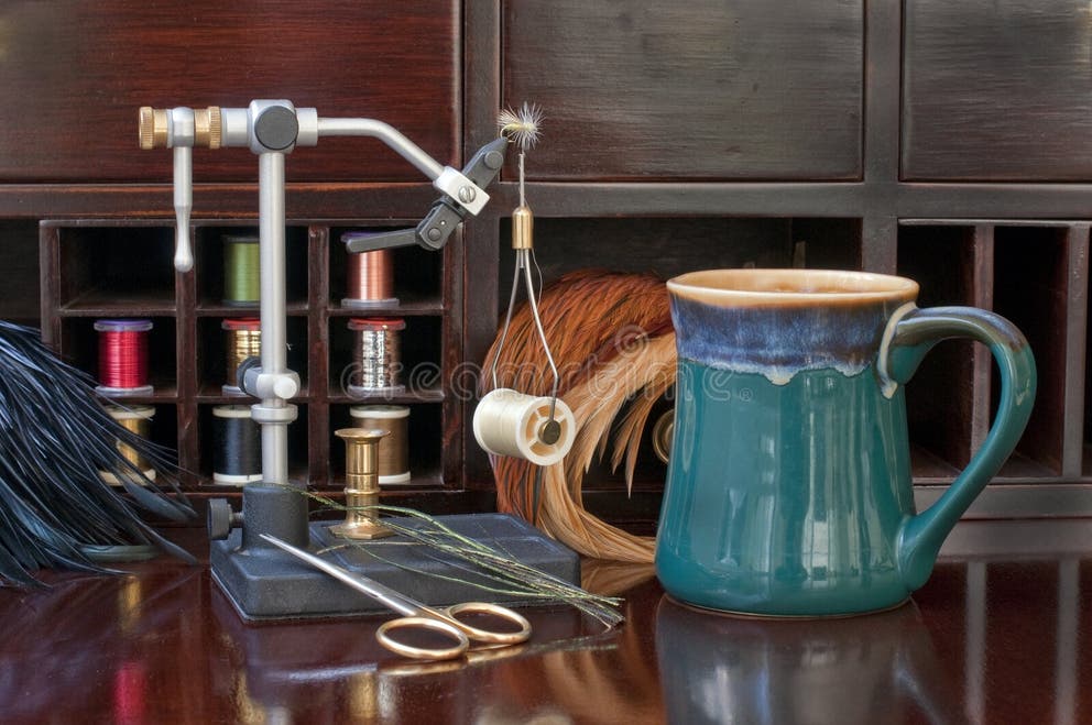 Relaxing with Fly Tying stock image. Image of recreation - 12673477