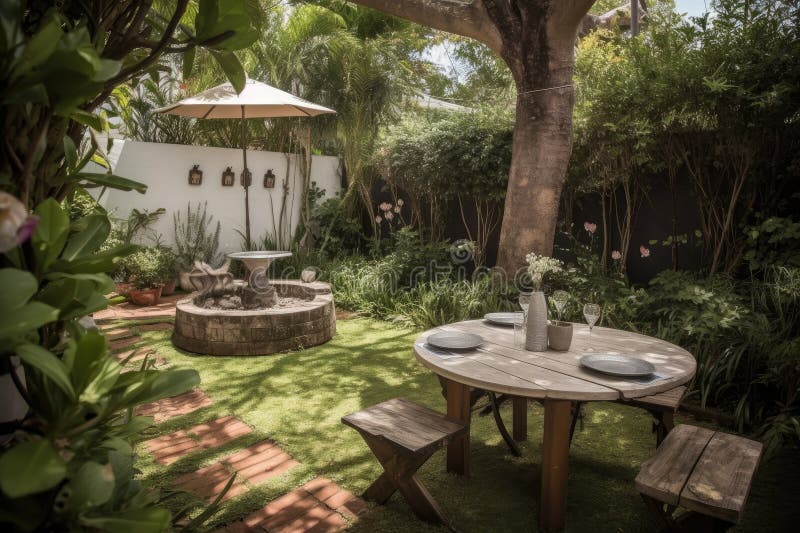 Relaxing Garden with Private Dining Area and Romantic Setting for Two ...