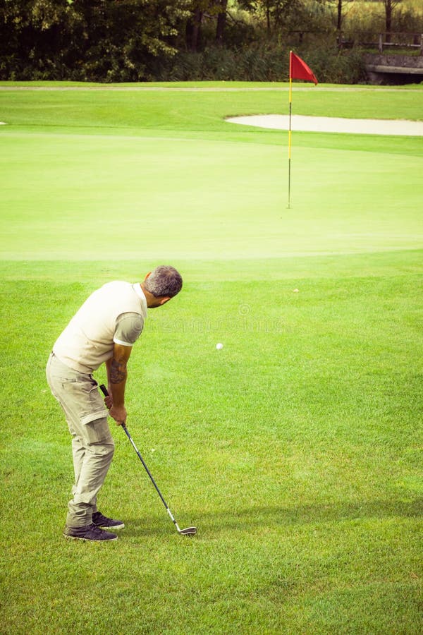 Relaxing golf green stock image. Image of outdoor, countryside - 52441773