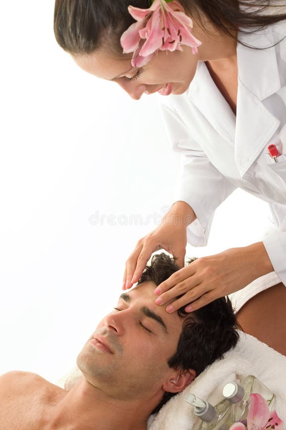 Relaxing Head Massage stock photo. Image of clinic, facial - 590122