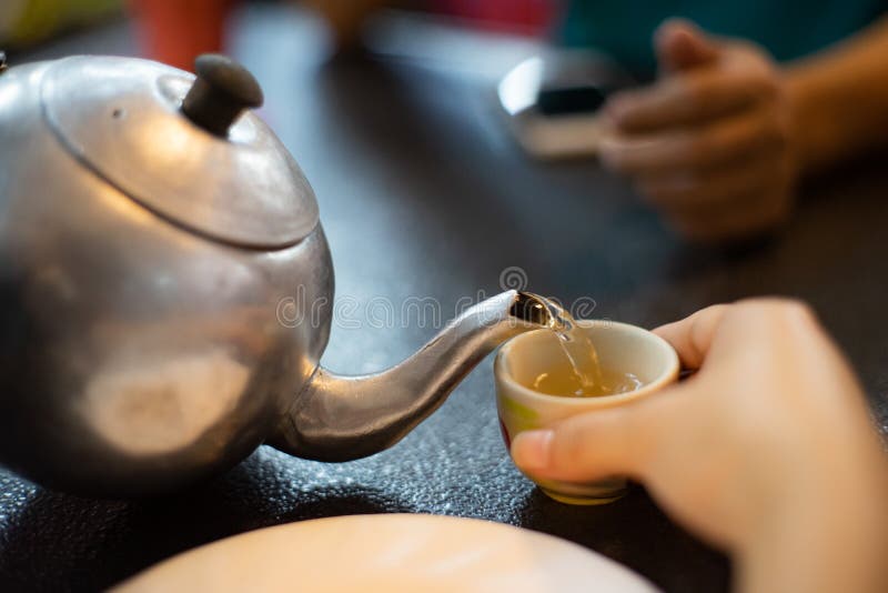 Relaxing with tea stock photo. Image of cafe, ceramic - 182409740