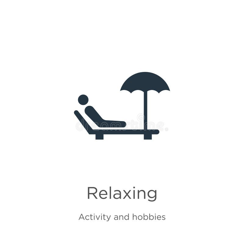 Relaxing Icon. Trendy Modern Flat Linear Vector Relaxing Icon on Stock ...