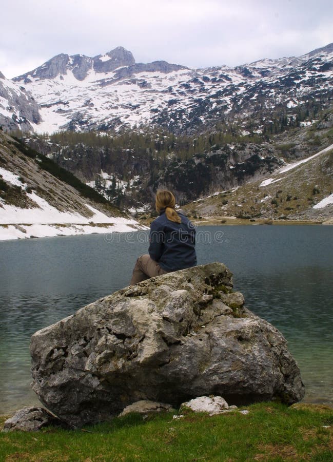 Relaxing by the lake stock image. Image of enjoy, landscape - 13386647