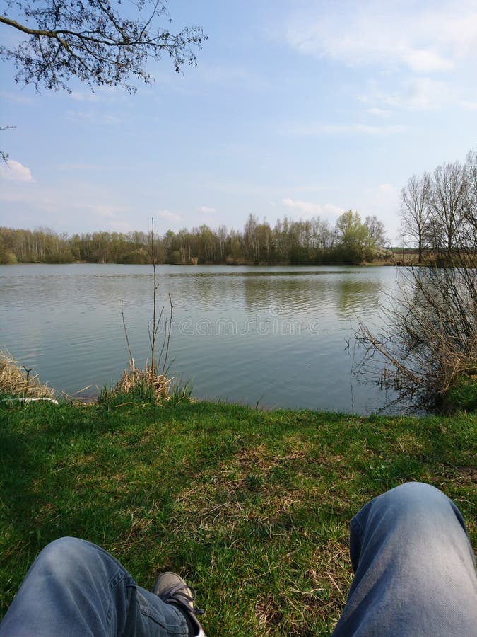 Relaxing at lake view stock photo. Image of relaxing - 172935462