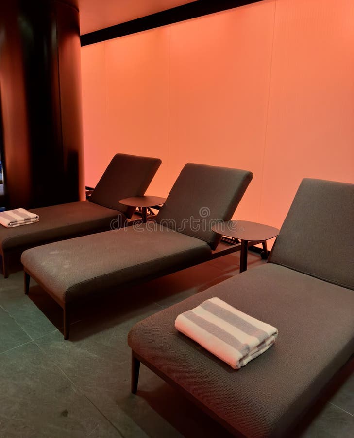 Relaxing Lounge Area in Spa Stock Photo - Image of create, lounge ...