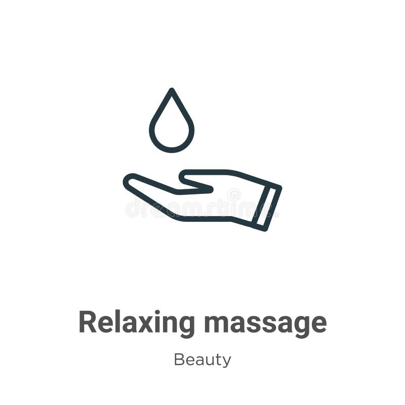 Relaxing Massage Vector Icon On White Background Flat Vector Relaxing Massage Icon Symbol Sign