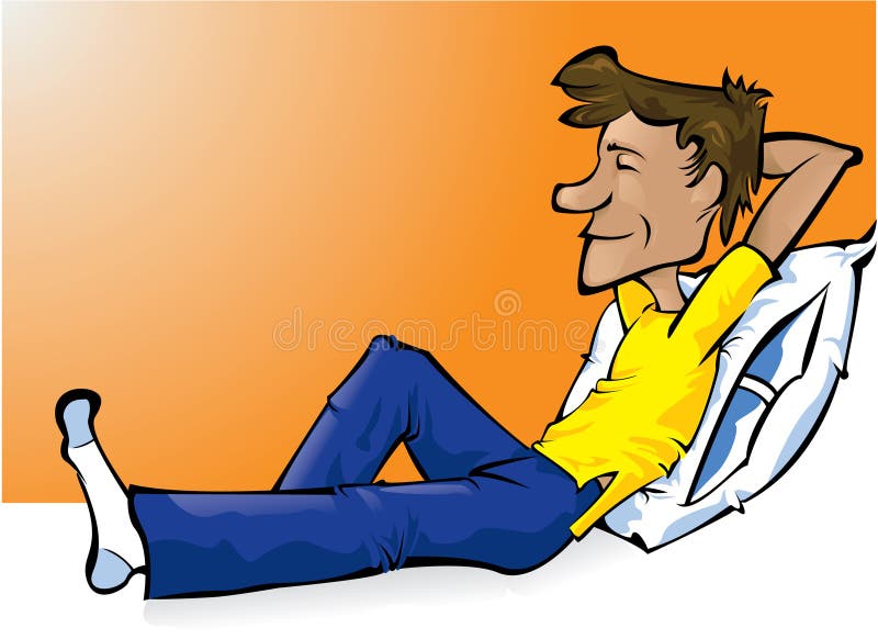 Relaxing men stock vector. Illustration of cartoon, laid - 2686196