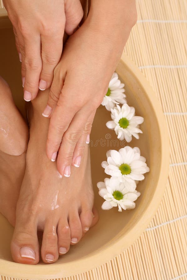 Relaxing moments stock image. Image of daisy, pedicure - 4212863