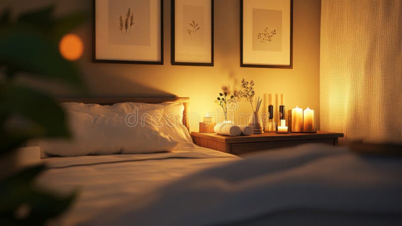 Relaxing Multisensory Bedroom Setup with Ambient Lighting and ...