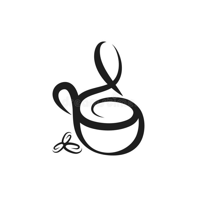 Relaxing Music with Morning Coffee Logo Icon Stock Vector ...