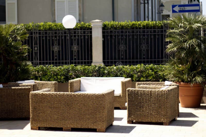 Relaxing place stock photo. Image of empty, green, backyard - 45511676