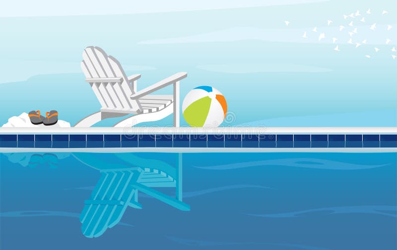 Relaxing by Pool stock vector. Illustration of recreation - 4314667