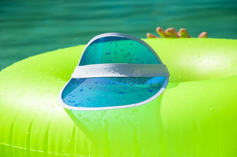 Relaxing Pool Summer Resort Vacation Inflatable Ring Swimming Bright ...