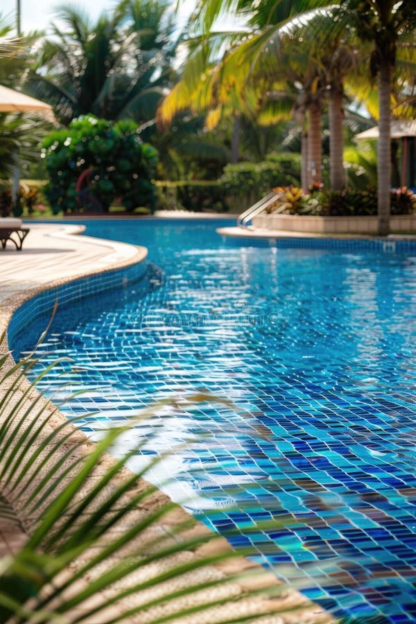 Relaxing Poolside Scene, Perfect for Travel Brochures Stock Photo ...