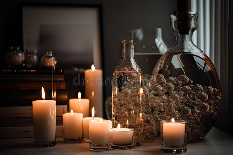Relaxing Scene with Bubbles and Candlelight, Perfect for Unwinding ...