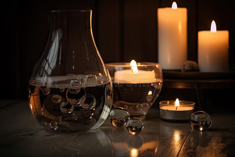 Relaxing Scene with Bubbles and Candlelight, Perfect for Unwinding ...