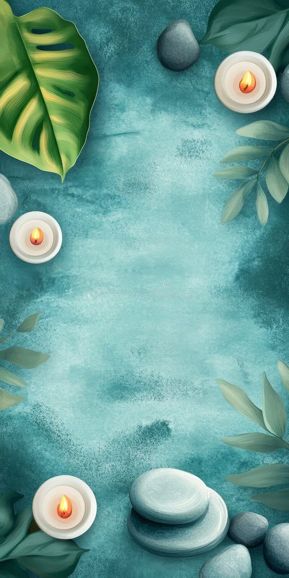 Relaxing Spa Background with a Balanced Layout. Stock Illustration ...