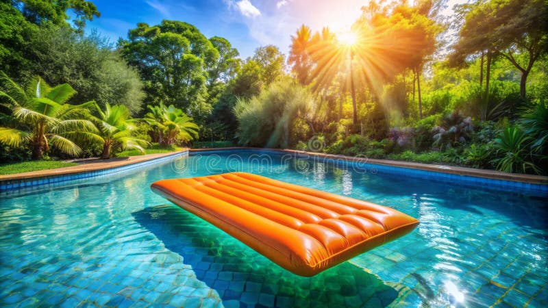 Relaxing Summer Escape Vibrant Inflatable Float in Serene Turquoise ...
