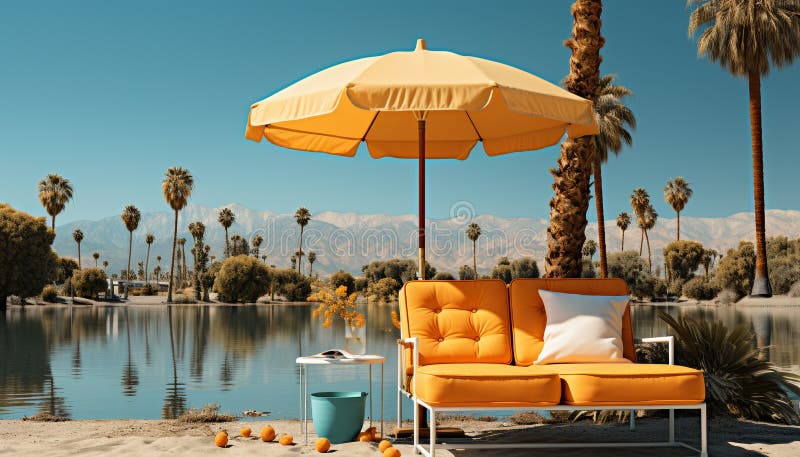 Relaxing Summer Vacations Palm Trees, Blue Water, Tropical Climate ...