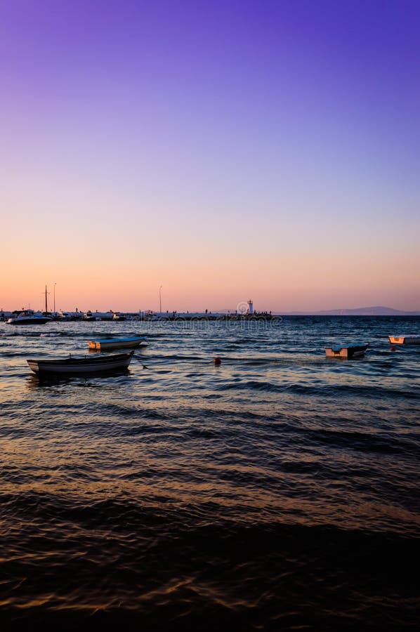 Relaxing Sunset Bay stock photo. Image of calming, reflecting - 57506338