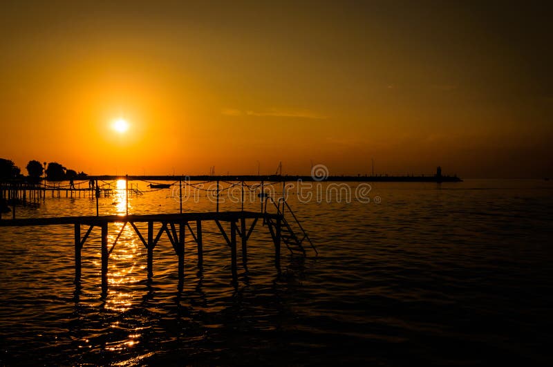 Relaxing Sunset Bay stock photo. Image of istanbul, calm - 57845570