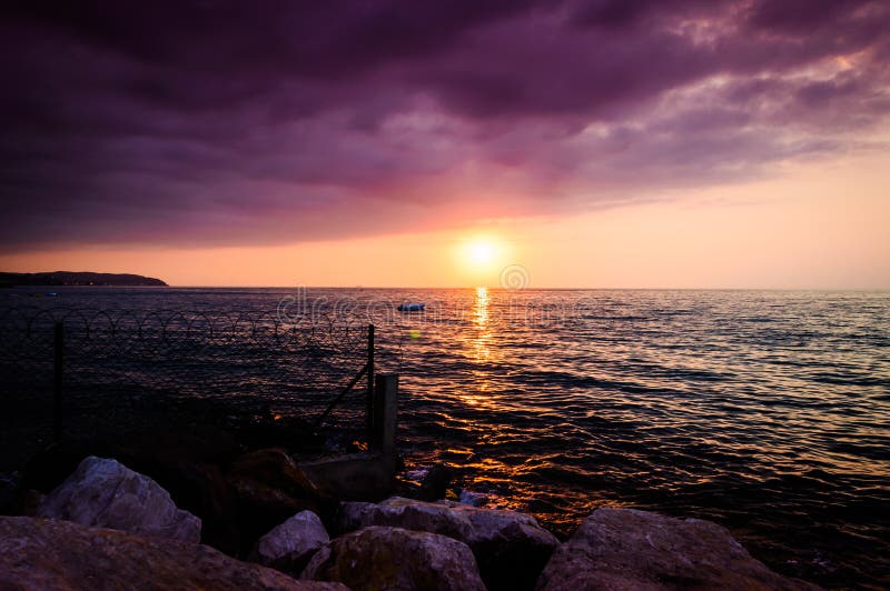 Relaxing Sunset stock photo. Image of orange, outdoor - 57085118