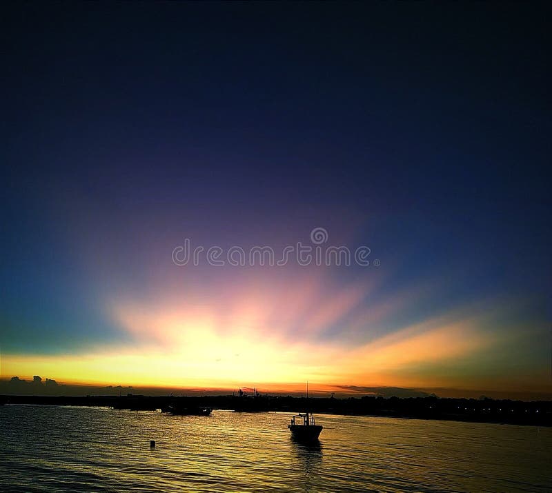 Relaxing Sunset Which Have Good Light and Colors Stock Photo - Image of ...