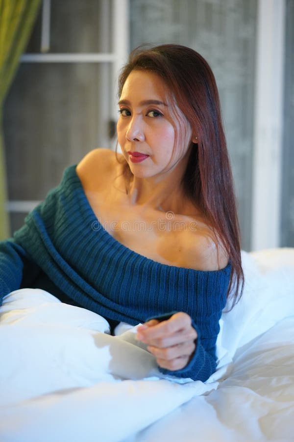 Relaxing time stock image. Image of bedroom, woman, time - 174614583