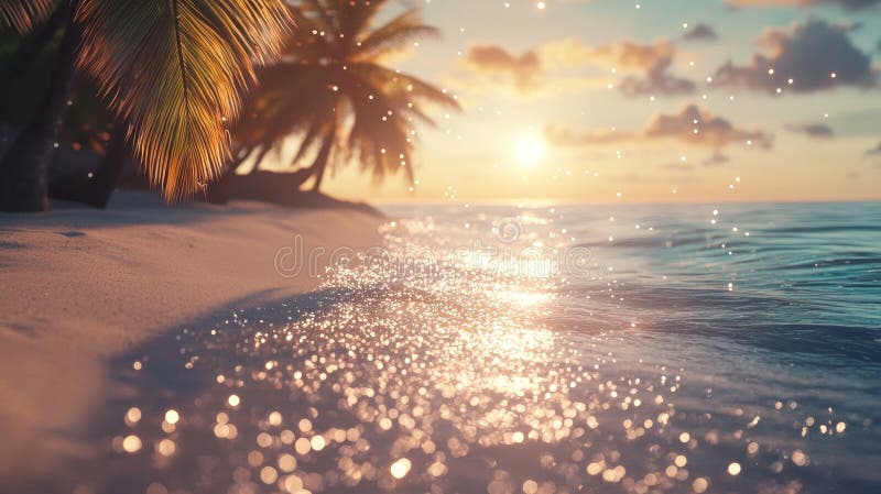 Relaxing Tropical Beach Scene with Sparkling Water for the Perfect ...