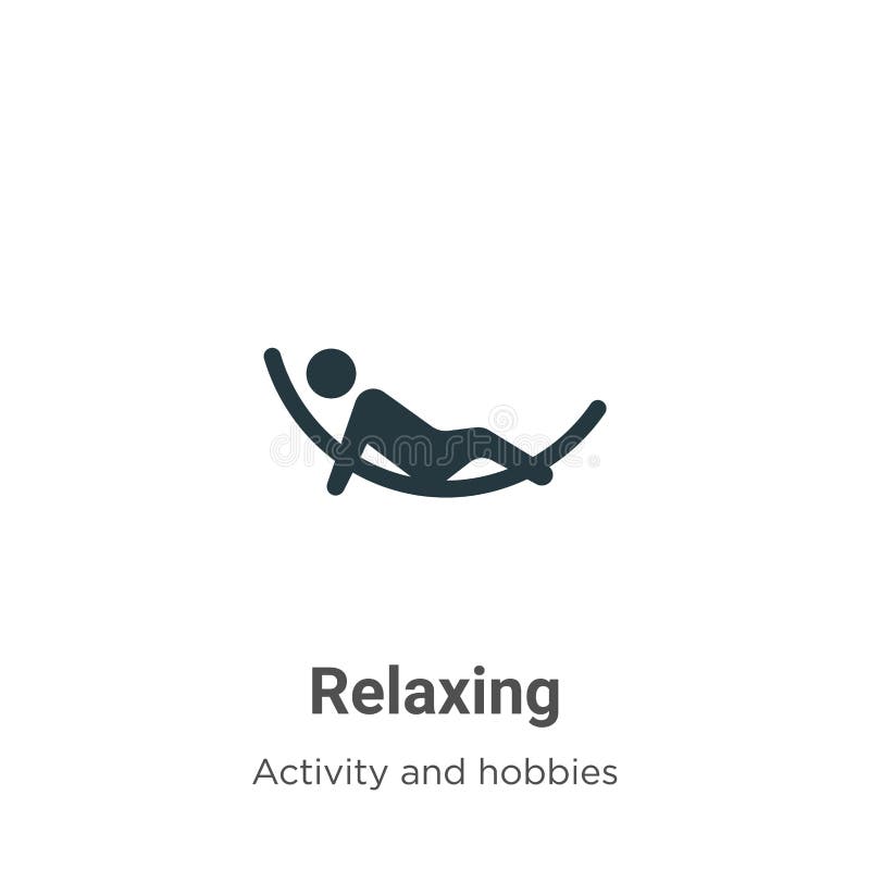 Relaxing Vector Icon on White Background. Flat Vector Relaxing Icon ...