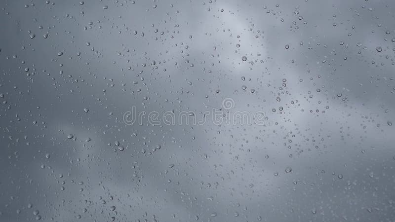 Relaxing View of the Light Rain Falling in the Window Stock Video ...