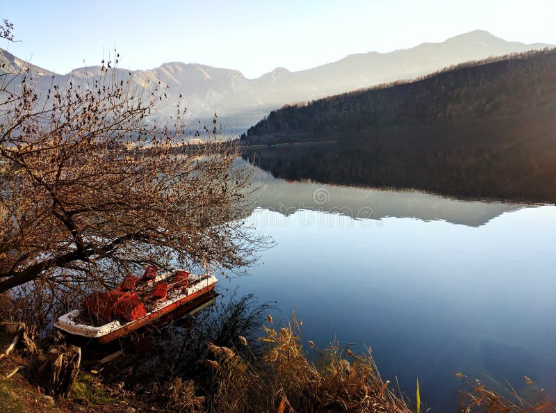 Relaxing View of a Mountain Lake Stock Image - Image of valley, italian ...