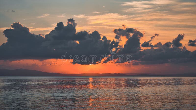 Relaxing View of Sunset at Beach Stock Photo - Image of wave, evening ...