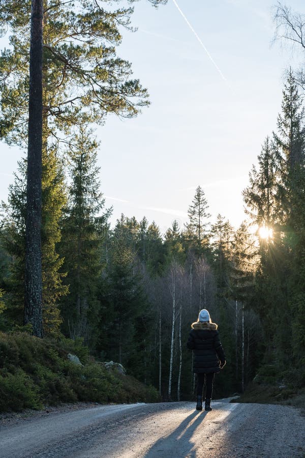 Relaxing Walk in a Flower and Tree Park Stock Image - Image of people ...