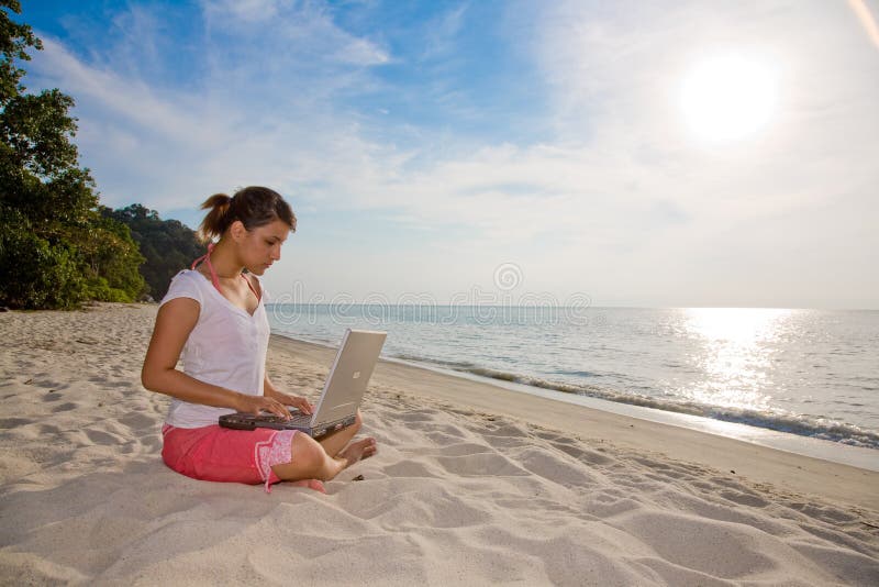 Relaxing while working stock photo. Image of horizon, rest - 4414748