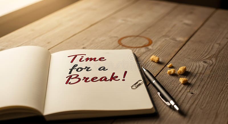 Relaxing Workspace Scene with Notepad and Pen Featuring the Message ...