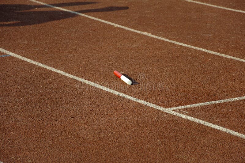 Relay Baton on Running Track Stock Image - Image of multi, racing: 74026113