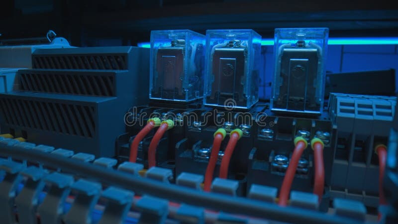 Relay with Electromagnetic Coils of Direct and Alternating Current, Red ...