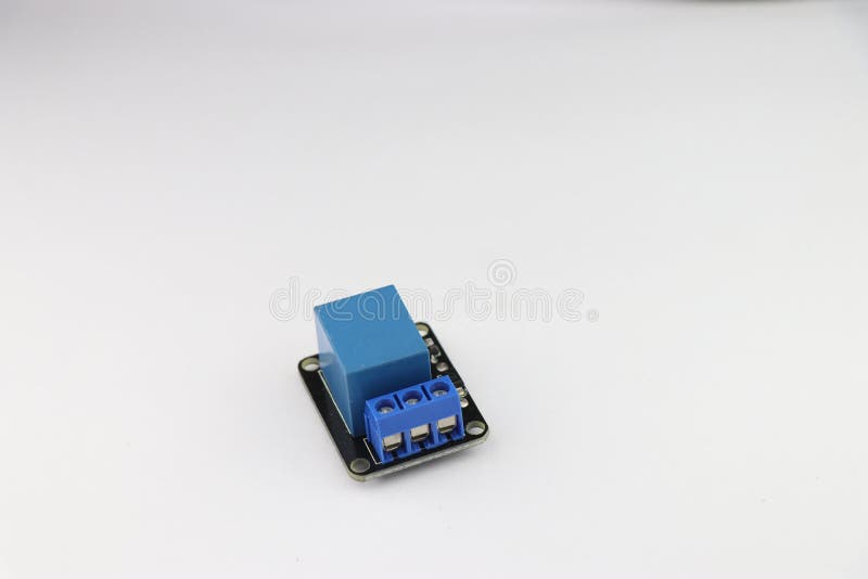 Relay Module 5v with Single Channel Isolated on White Background Stock ...