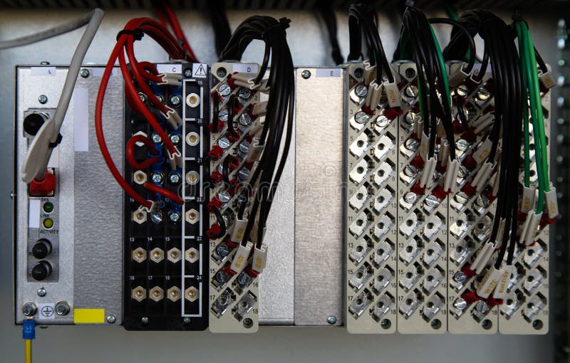 Relay Protection Device with Terminals and Wires Stock Image - Image of ...